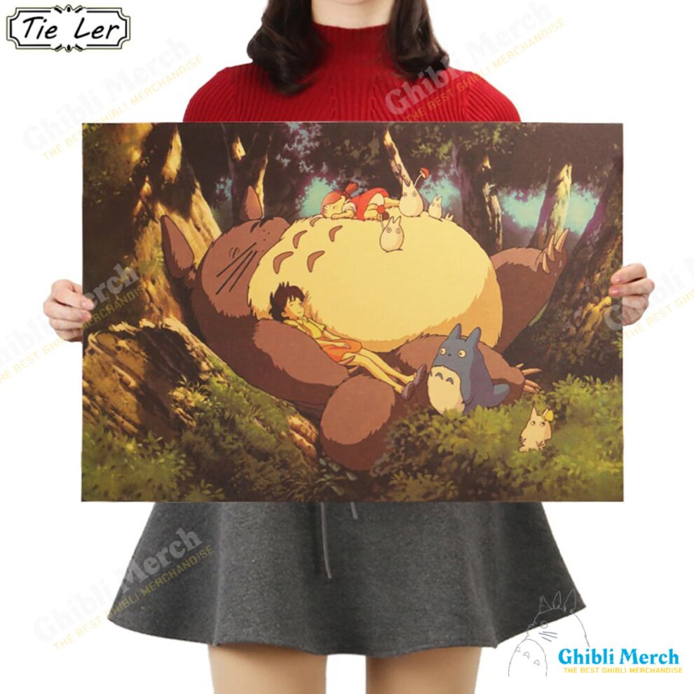 My Neighbor Totoro Vintage Poster - Studio Ghibli Merch Store | Ghibli ...