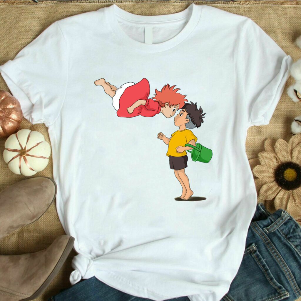 Ponyo vs Sosuke T-shirt - Studio Ghibli Merch Store | Ghibli ...