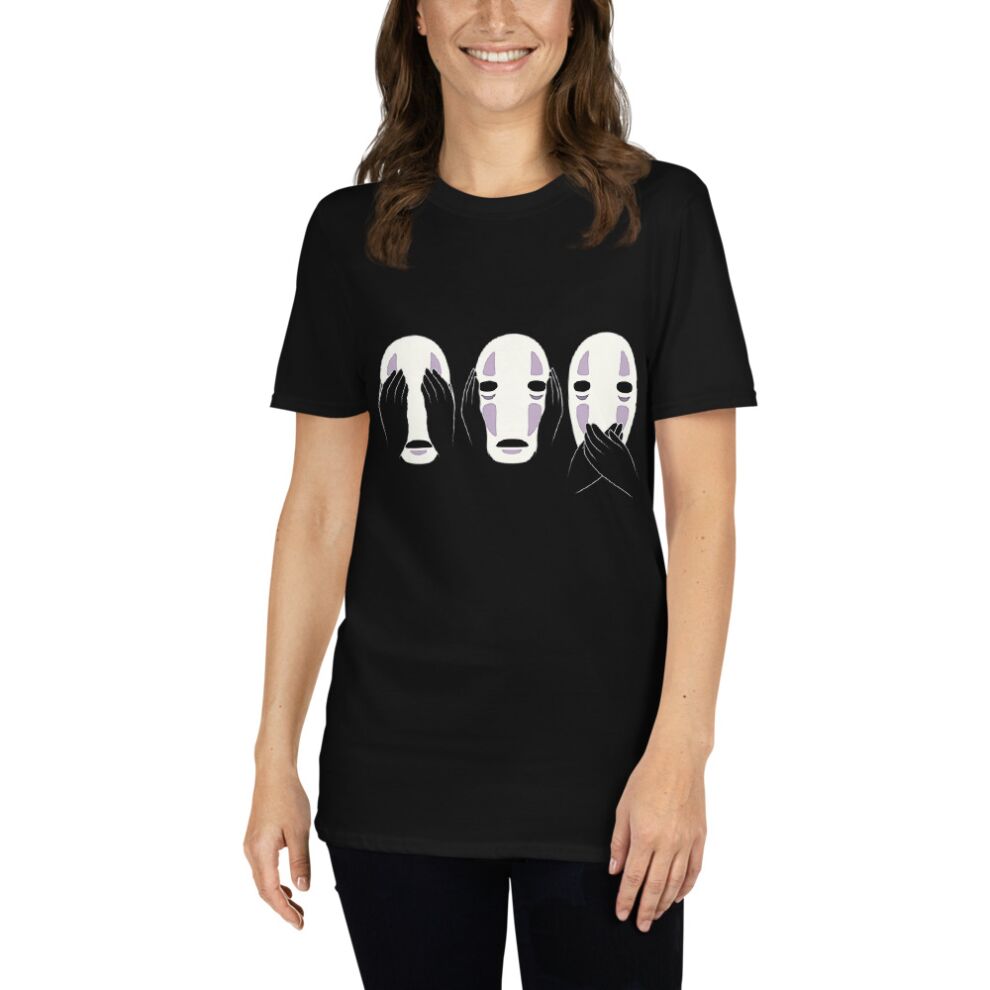 No Face T-Shirt Don’t See Hear Speak - Ghibli Merch Store - Official ...