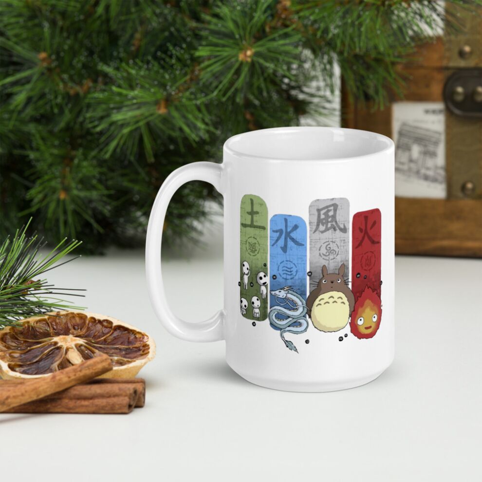 Studio Ghibli Elemental White glossy mug - Studio Ghibli Merch Store ...