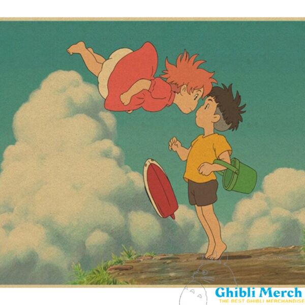 Ponyo And Sosuke Kiss Poster - Studio Ghibli Merch Store | Ghibli ...