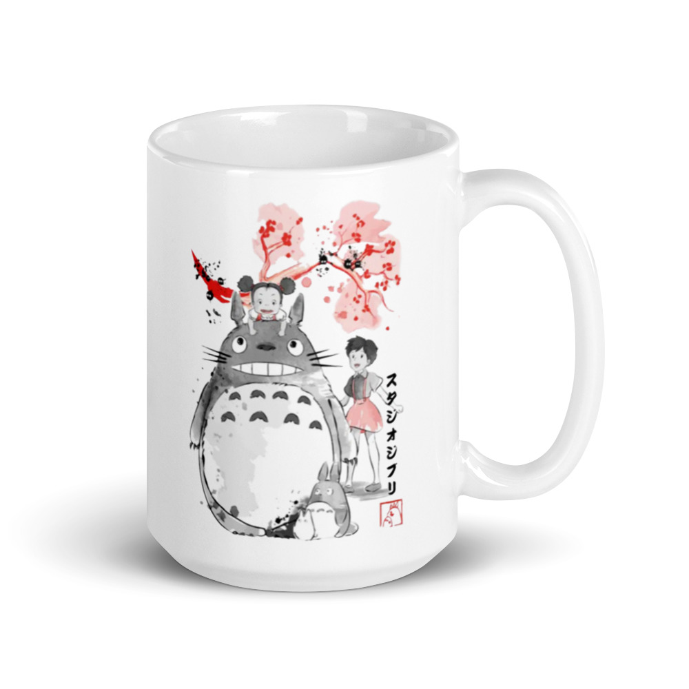 Totoro And Mei - Satsuki Sakura Flower Mug - Ghibli Merch Store ...