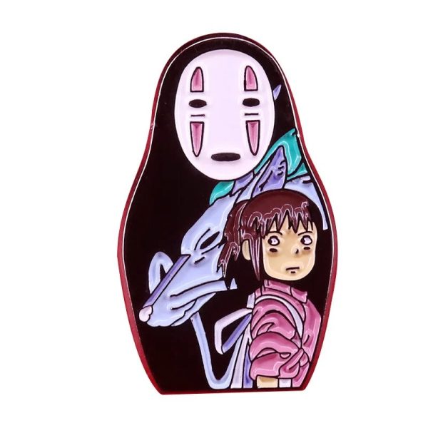No Face Enamel Pin (Kaonashi Cute Brooch) New Collection 2024