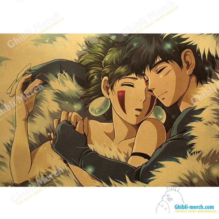 Princess Mononoke Poster Ashitaka And San - Ghibli Merch Store ...