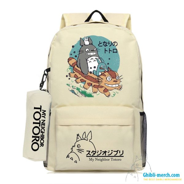 Grey Totoro Family Backpack With Pencil Case (6styles) - Ghibli Merch ...