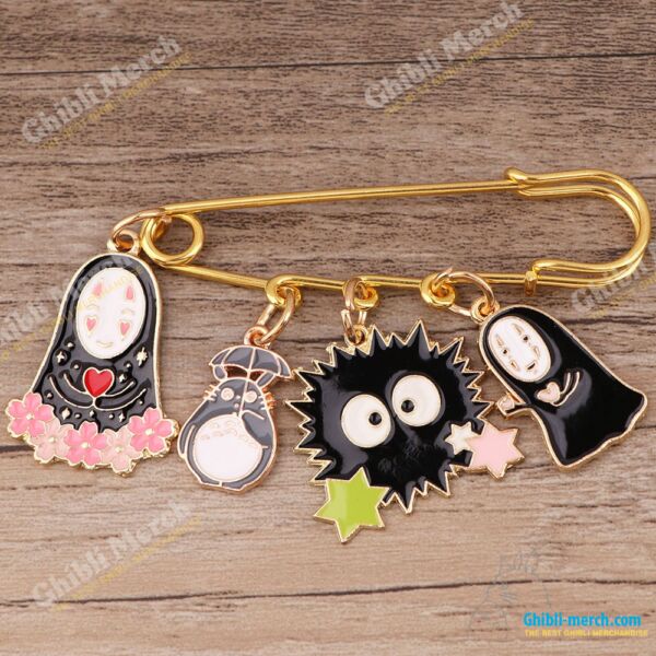 Studio Ghibli Brooch (No-Face And Totoro Pin) | Ghibli Merch Store ...