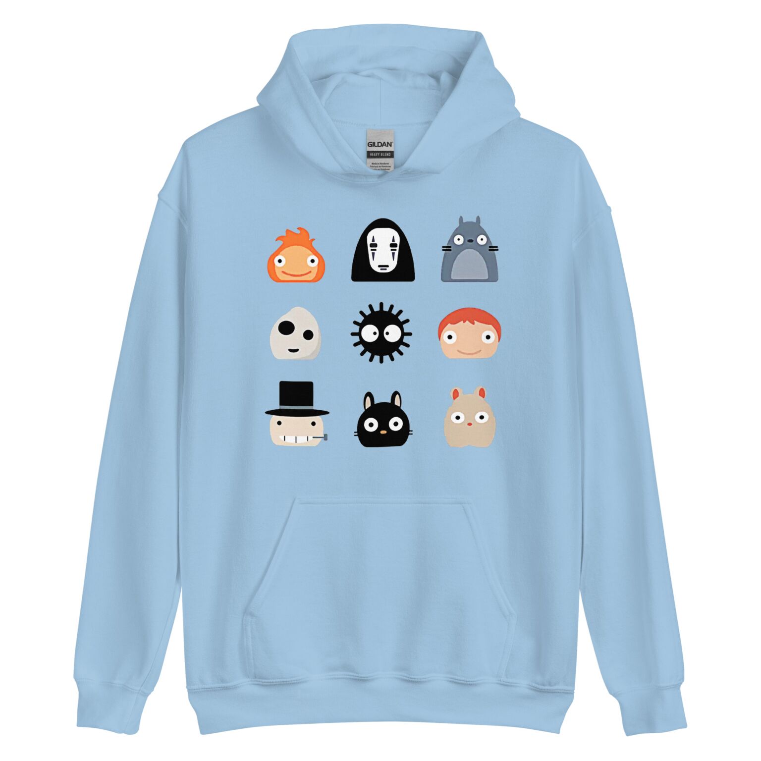 Hayao Miyazaki Main Characters Chibi Hoodie - Ghibli Merch Store ...