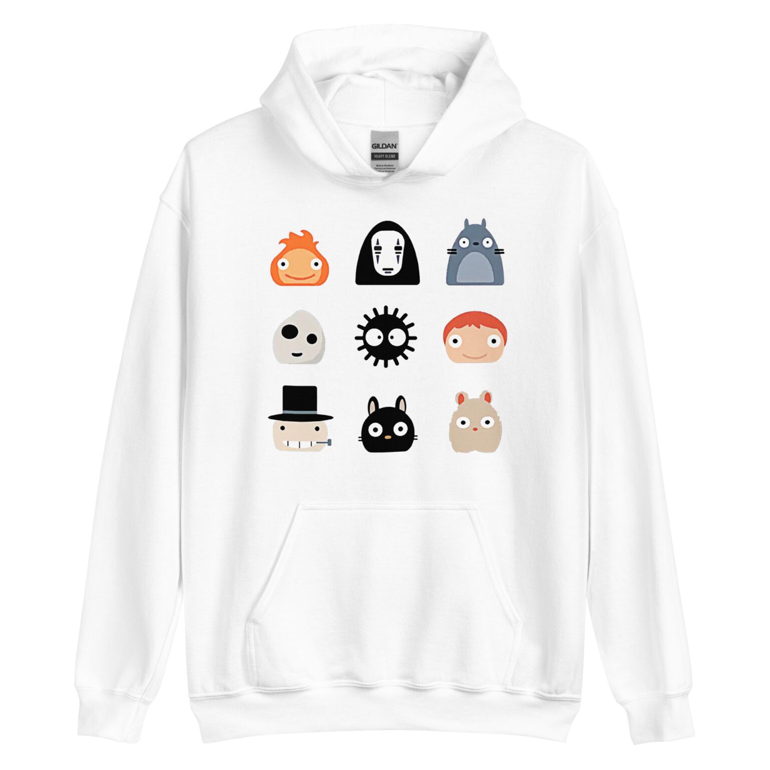 Hayao Miyazaki Main Characters Chibi Hoodie - Ghibli Merch Store ...