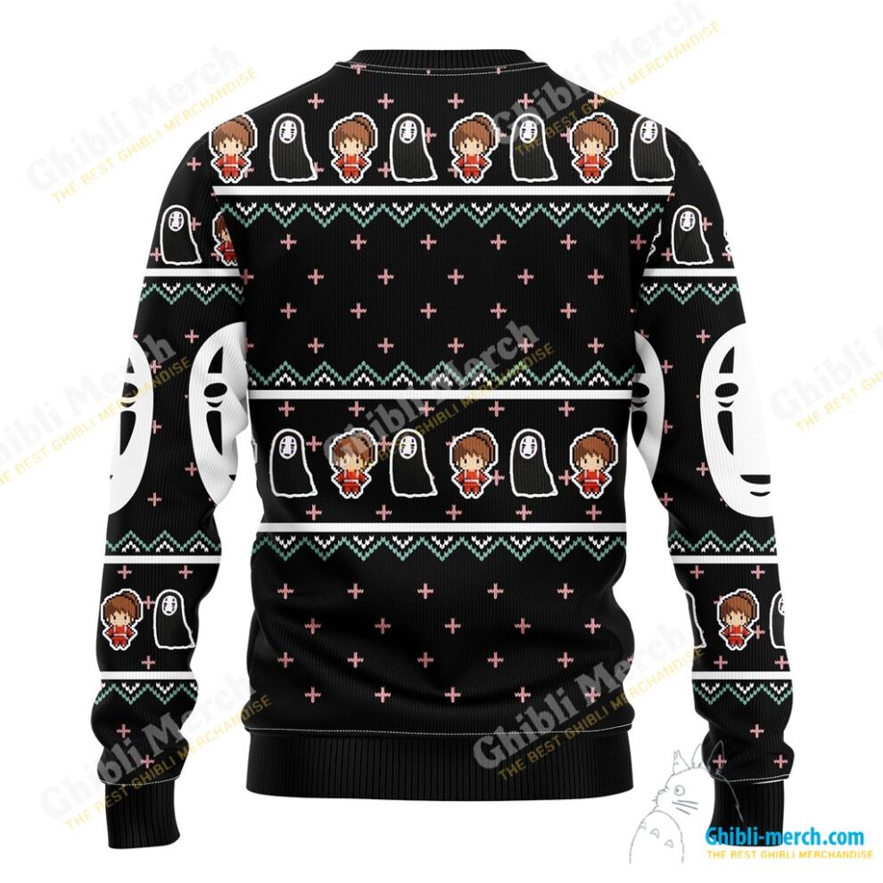Spirited Away Animated Character Christmas Sweater - Ghibli Merch Store ...