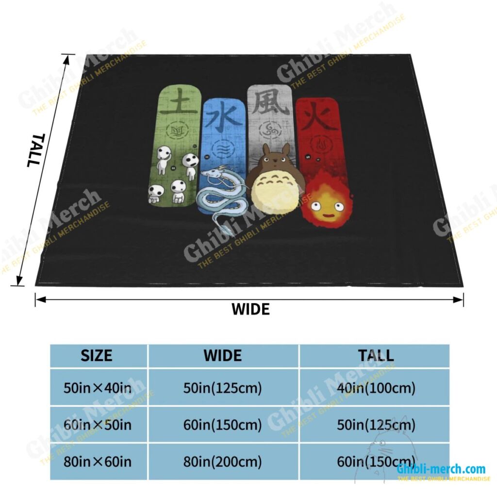 Studio Ghibli Elemental Blanket For Sale - Ghibli Merch Store ...