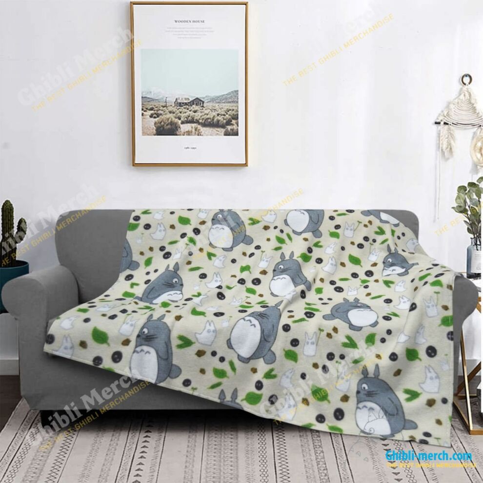 Totoro Blanket Pattern Lightweight And Super Soft - Ghibli Merch Store ...