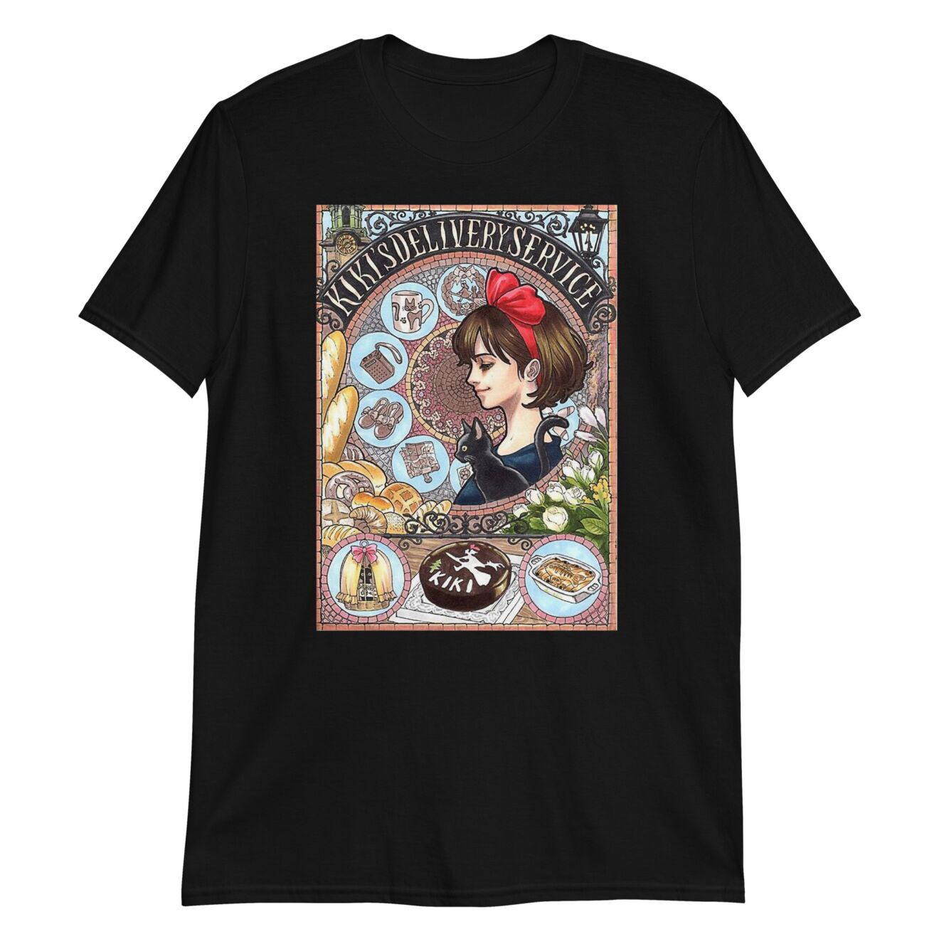 Kiki's Delivery Service Portrait Art T-Shirt - Ghibli Merch Store ...