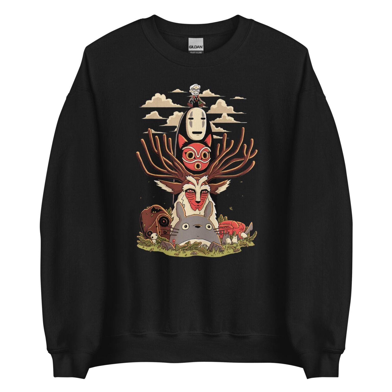 Hayao Miyazaki Characters Vintage Sweatshirt - Ghibli Merch Store ...