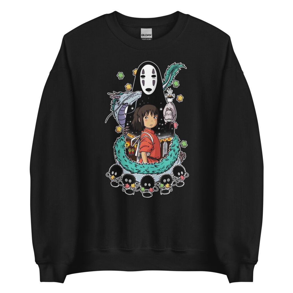 Spirited Away Animated Character Movie Sweatshirt - Ghibli Merch - The ...