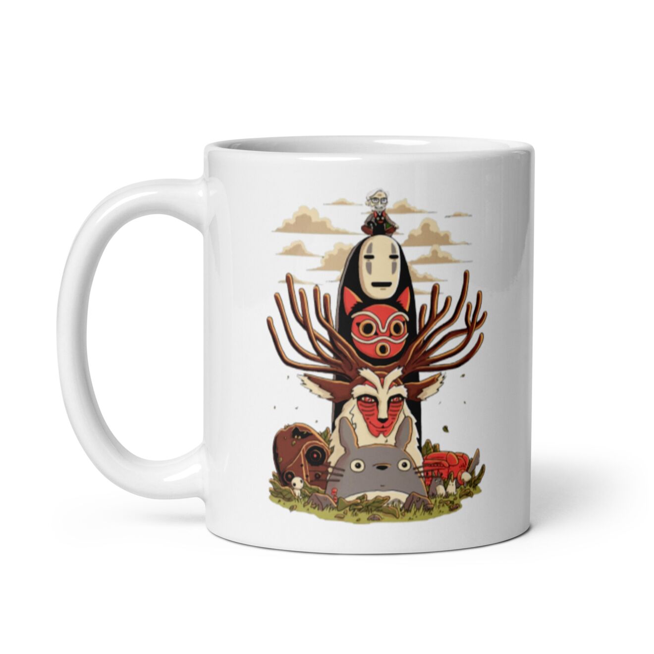 Princess Mononoke Main Characters Mug - Studio Ghibli Merch Store ...