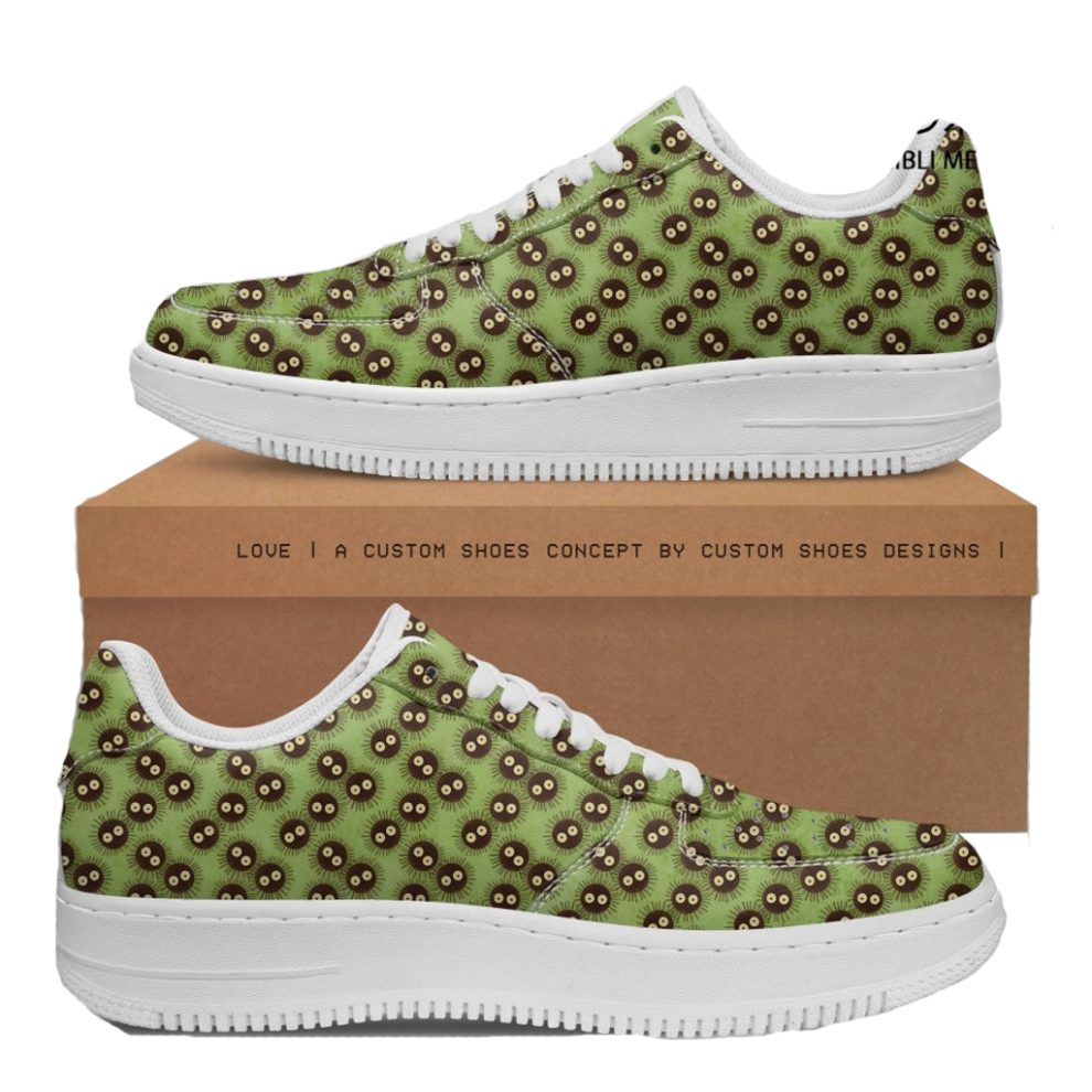 Ghibli Susuwatari Air Force Shoes Anime Custom Shoes - Ghibli Merch ...