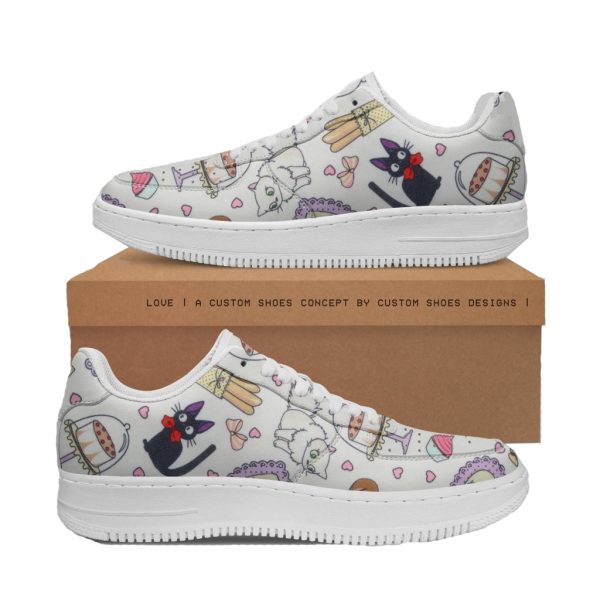 Kiki And Jiji Cat Air Force Shoes Anime Custom Shoes - Ghibli Merch ...