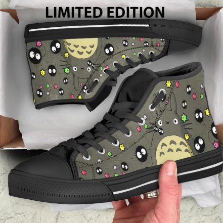 HighTop Totoro And Soot Sprites Custom Converse Shoes - Studio Ghibli ...