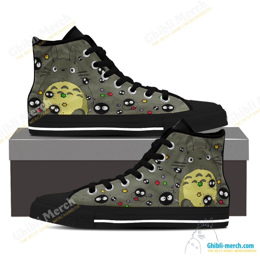 HighTop Totoro And Soot Sprites Custom Converse Shoes - Studio Ghibli ...