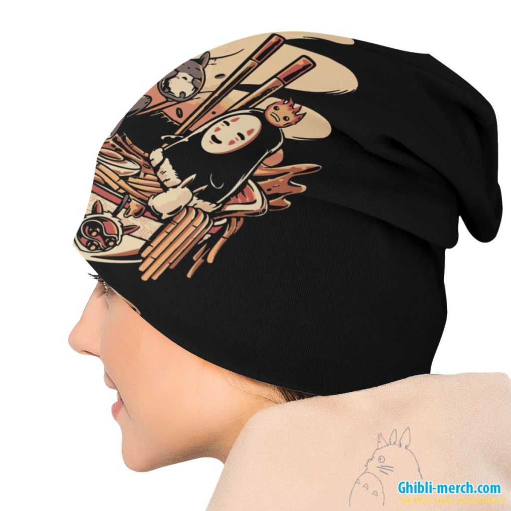 Studio Ghibli Main Characters Eat Ramen Beanie - Ghibli Merch Store ...