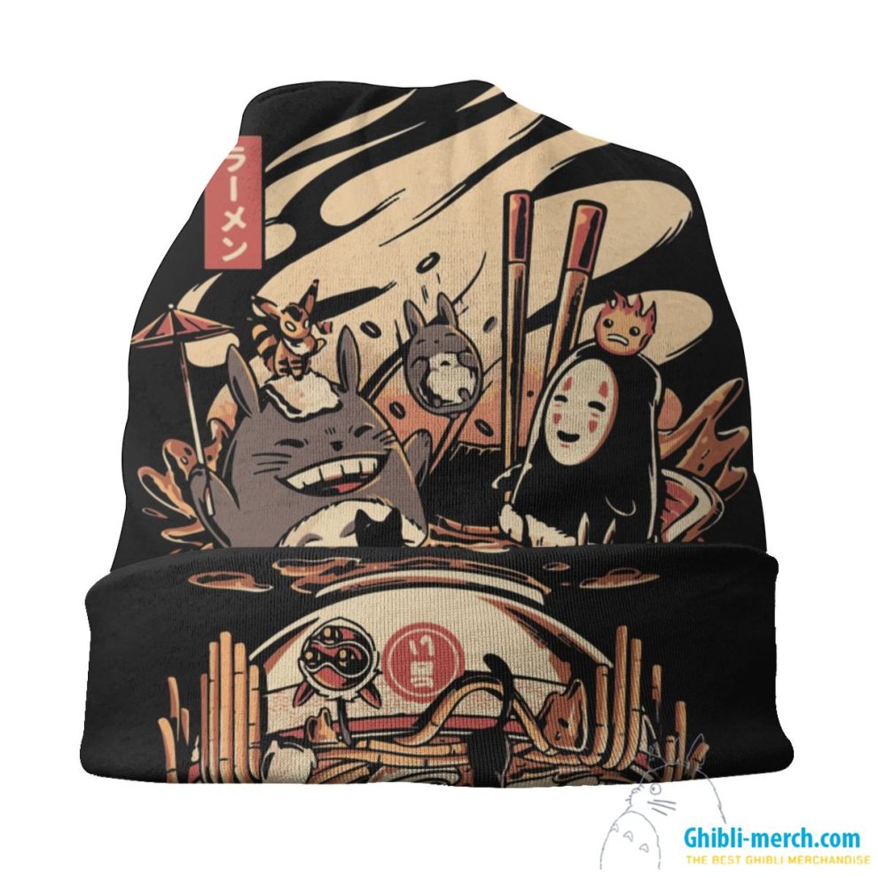 Studio Ghibli Main Characters Eat Ramen Beanie - Ghibli Merch Store ...