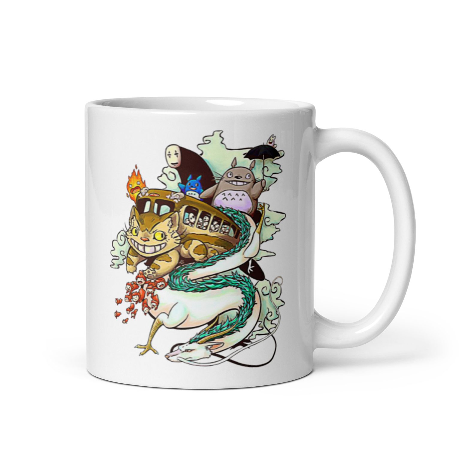 Ghibli Main Characters Glossy Mug - Ghibli Merch Store - Official ...