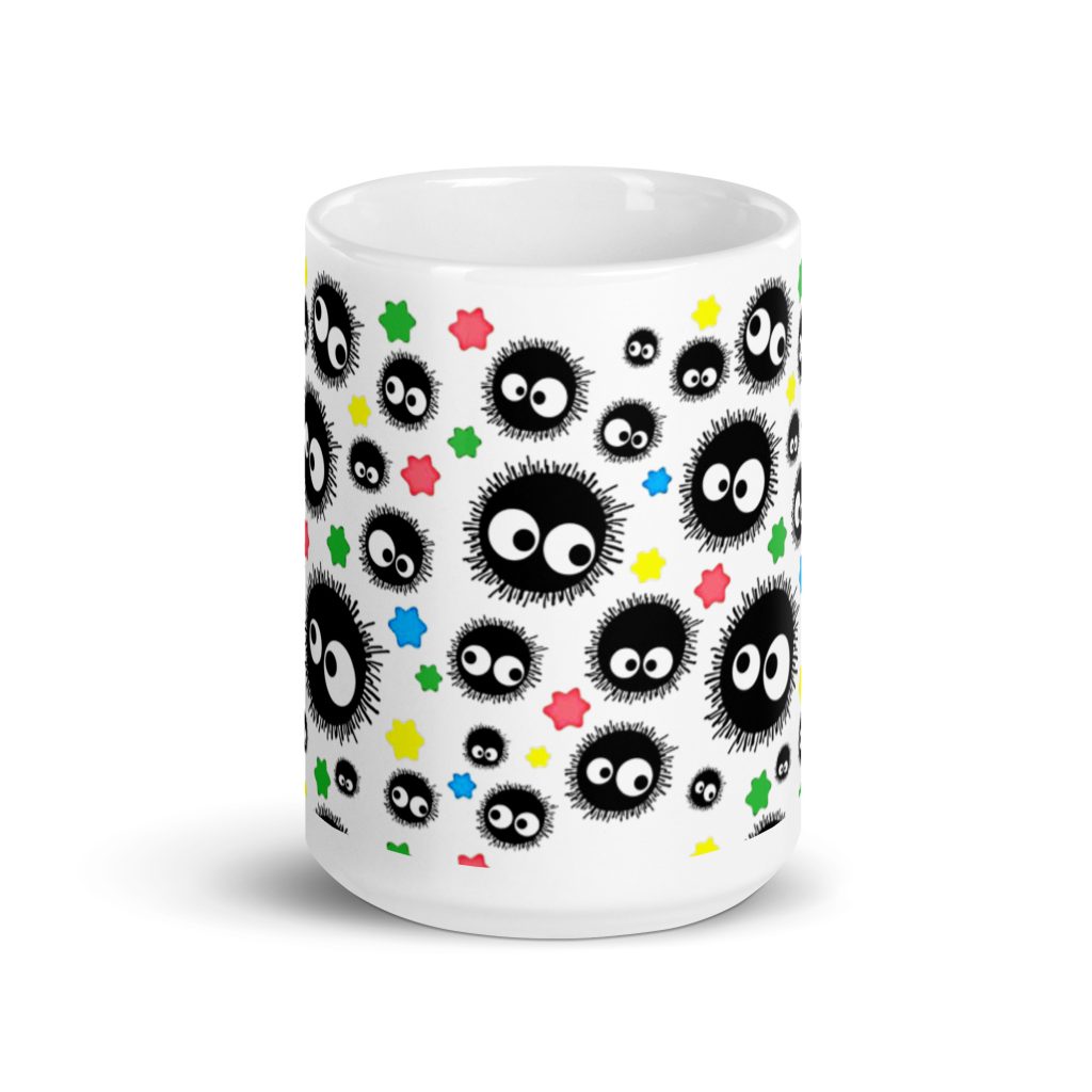 Susuwatari Soot Sprites White Glossy Mug - Ghibli Merch Store ...