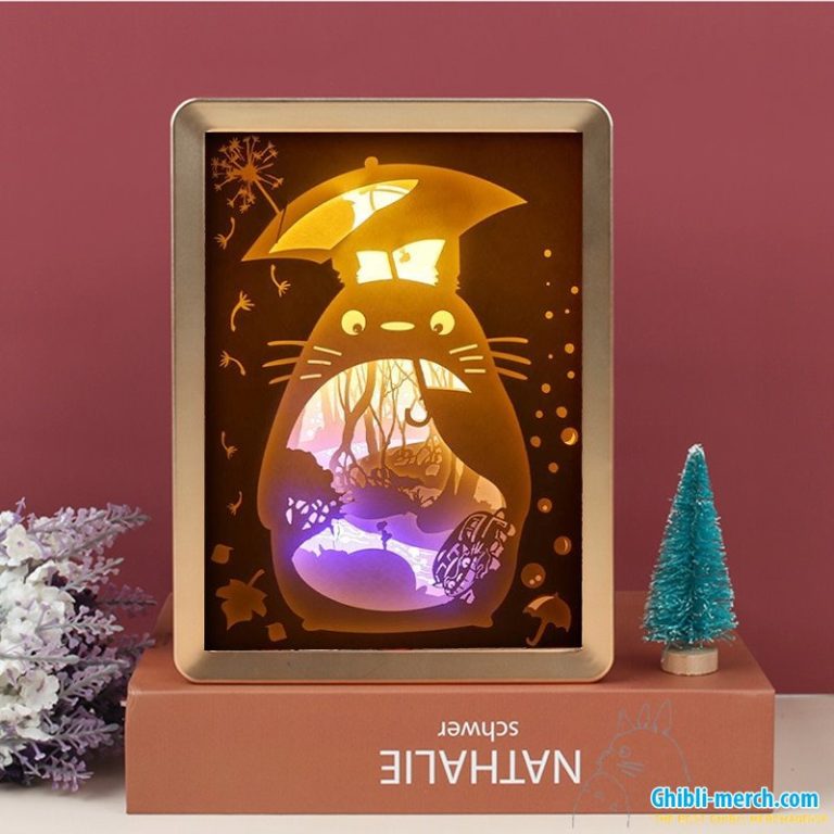 Totoro Shadow Box Night Light LED 3D Amazing Gift Idea | Ghibli Merch Store