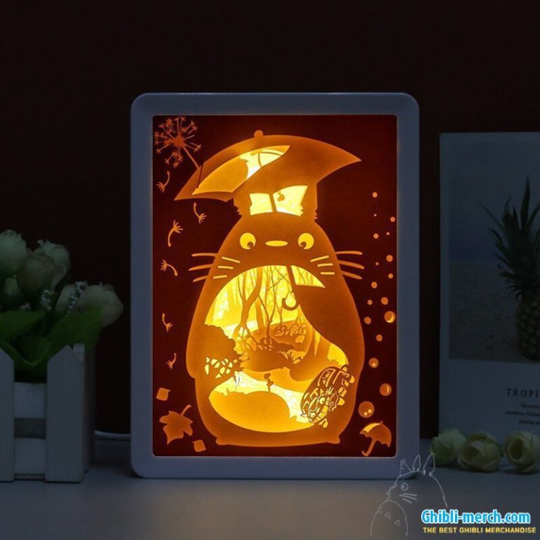 Totoro Shadow Box Night Light LED 3D Amazing Gift Idea | Ghibli Merch Store