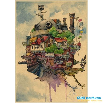Howl's Moving Castle Drawing Poster (10 Styles) | Studio Ghibli Merch
