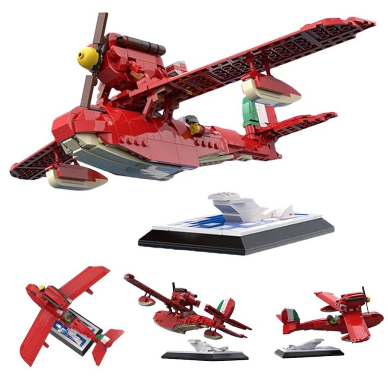 Porco Rosso Plane Red Pig Seaplane Savoia S.21 Folgore Building Block ...