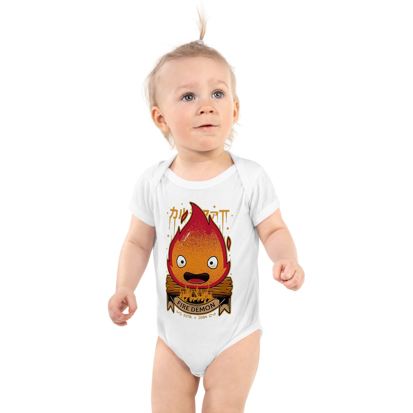 Demon Calcifer Baby Onesie Infant Bodysuit - Ghibli Merch Store ...