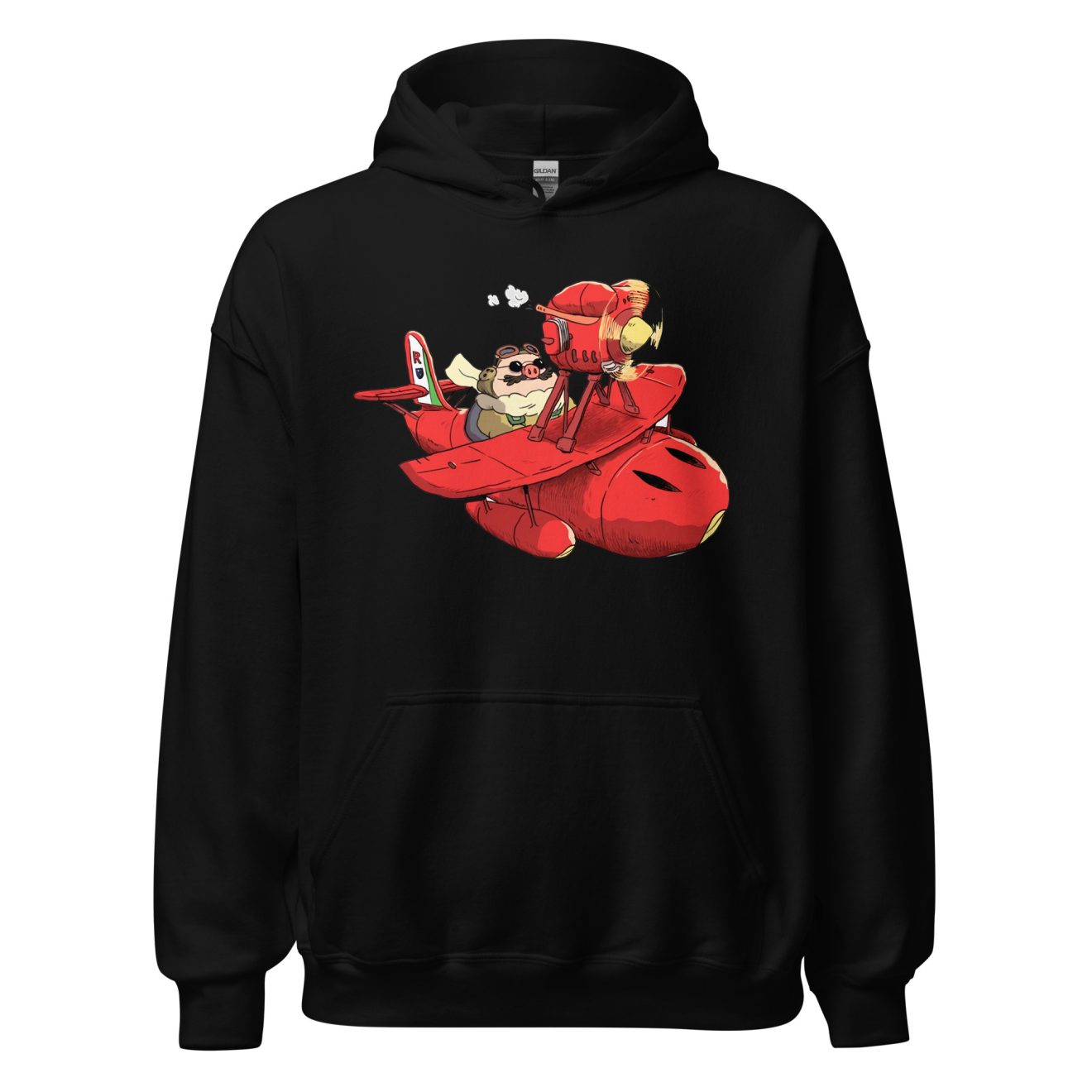 Porco Rosso Plane Sketch Hoodie – Kurenai No Buta Studio Ghibli Hoodie ...