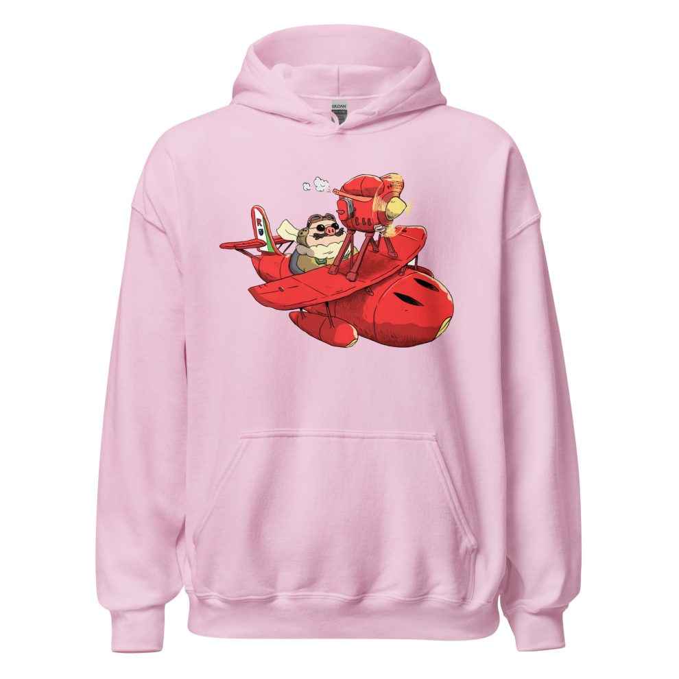Porco Rosso Plane Sketch Hoodie – Kurenai No Buta Studio Ghibli Hoodie ...