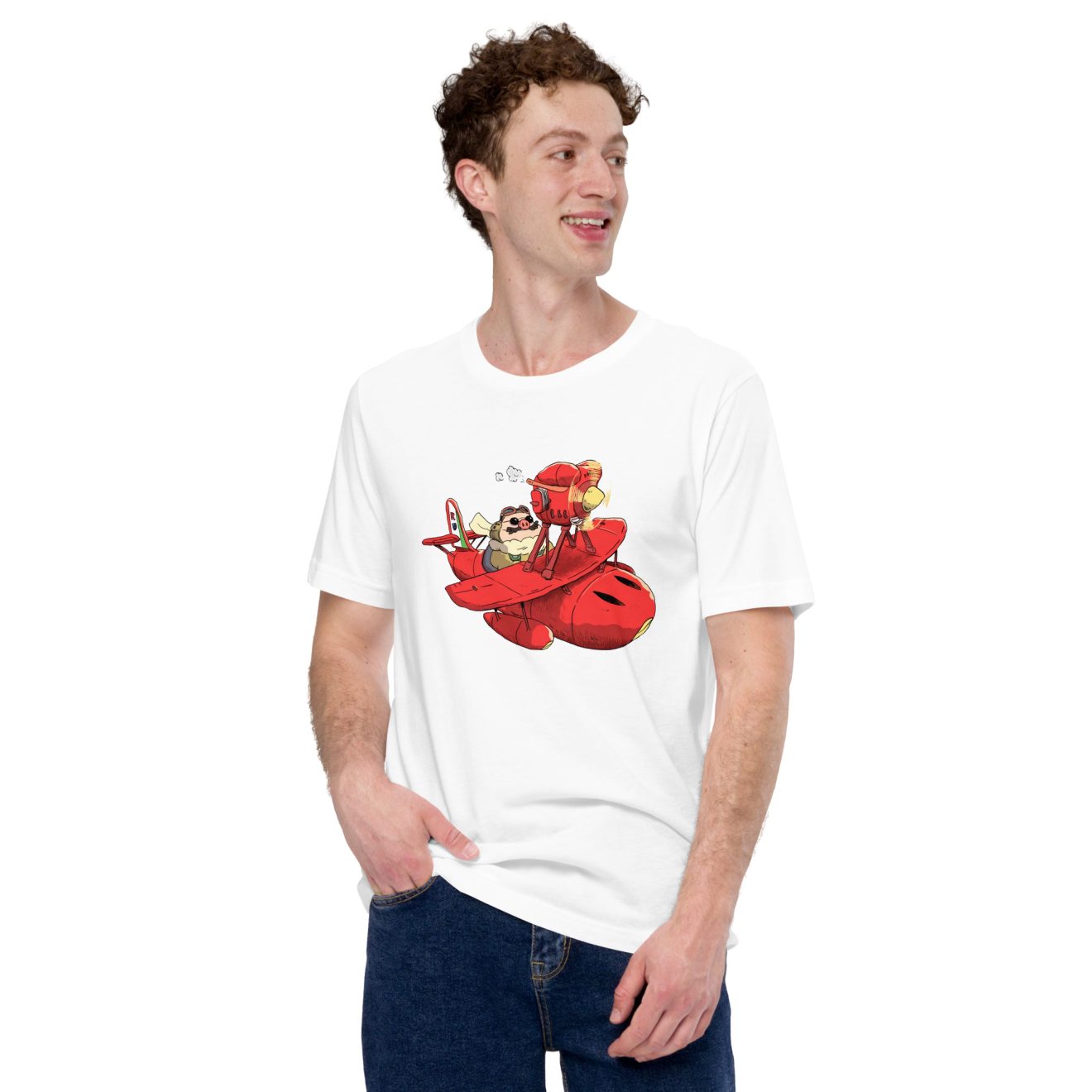 Porco Rosso Plane Sketch T-Shirt - Kurenai No Buta Studio Ghibli Shirt ...