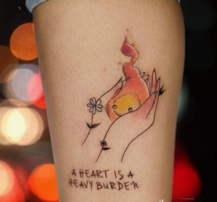 80 Best Howl's Moving Castle Calcifer Tattoo Ideas New 2024