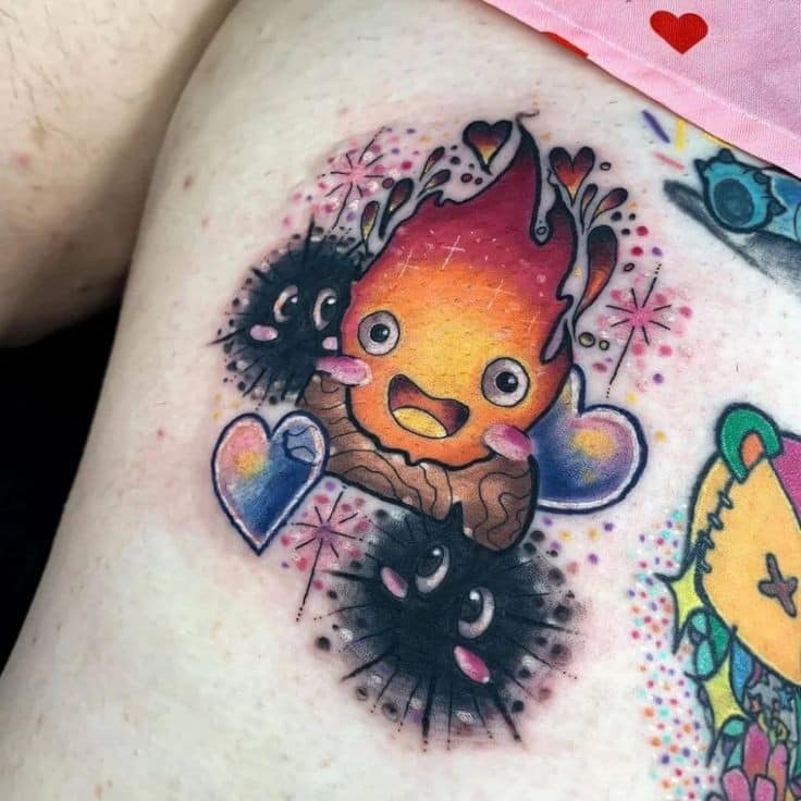 80 Best Howl's Moving Castle Calcifer Tattoo Ideas New 2024