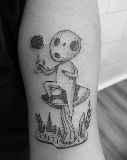 60+ Unique Princess Mononoke Kodama Tattoo Ideas | Ghibli Merch