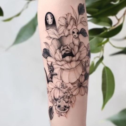 Top 60+ Hottest No Face Tattoo Ideas (Spirited Away) | Ghibli Merch
