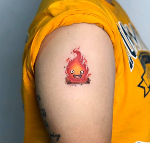 80 Best Howl's Moving Castle Calcifer Tattoo Ideas New 2024