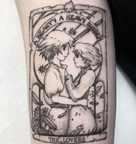 80 Enchanting Howl's Moving Castle Tattoo Ideas | Ghibli Merch
