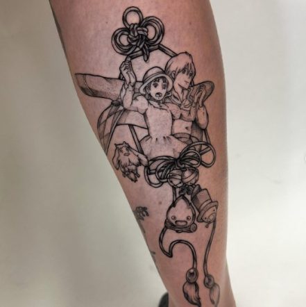 80 Enchanting Howl's Moving Castle Tattoo Ideas | Ghibli Merch