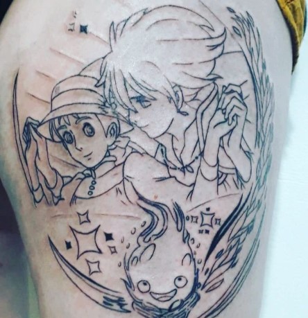 80 Enchanting Howl's Moving Castle Tattoo Ideas | Ghibli Merch