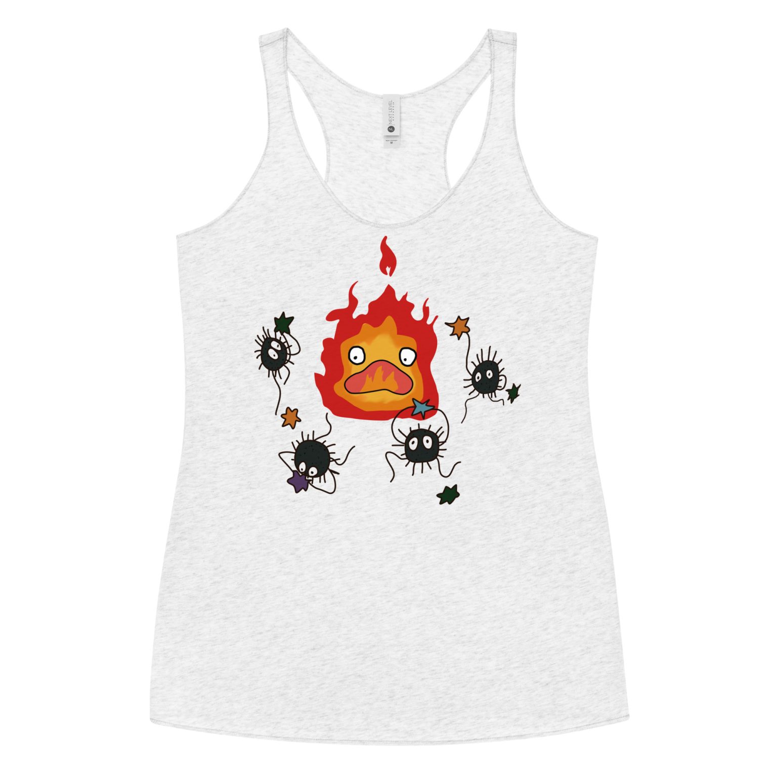 Anime Calcifer And Sot Sprites Women's Racerback Tank - Ghibli Merch ...
