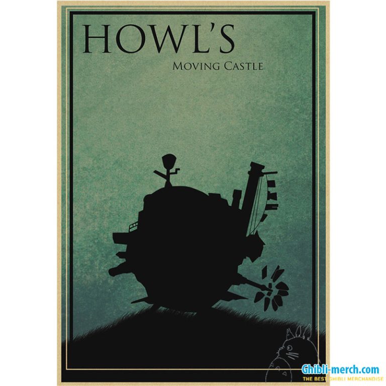 Studio Ghibli Movie Howls Moving Castle Poster (22 Colors) - Ghibli ...
