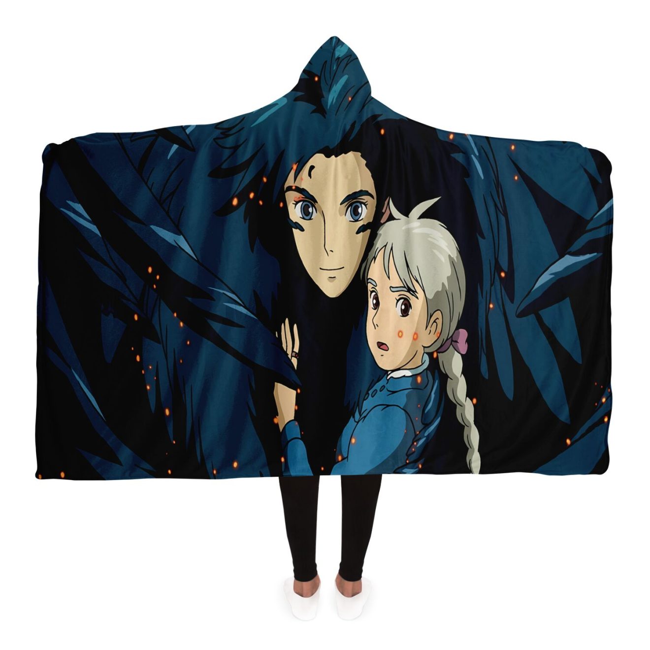 Ghibli Face Character 3D Hooded Blanket - Ghibli Merch Store - Official ...