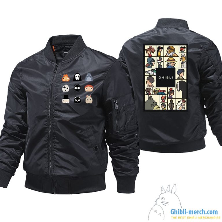Cute Studio Ghibli Characters Bomber Jacket | Ghibli Merch Store