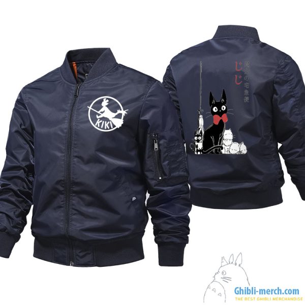Kiki's Delivery Service Jacket Bomber Jiji Cat New 2024 | Ghibli Merch ...