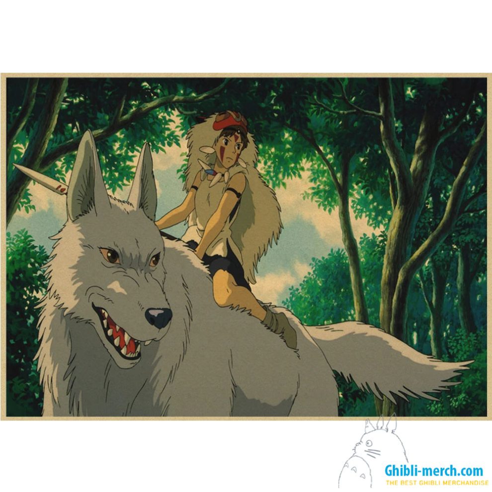 Princess Mononoke Home Decor Vintage Poster (29 Colors) | Ghibli Merch ...