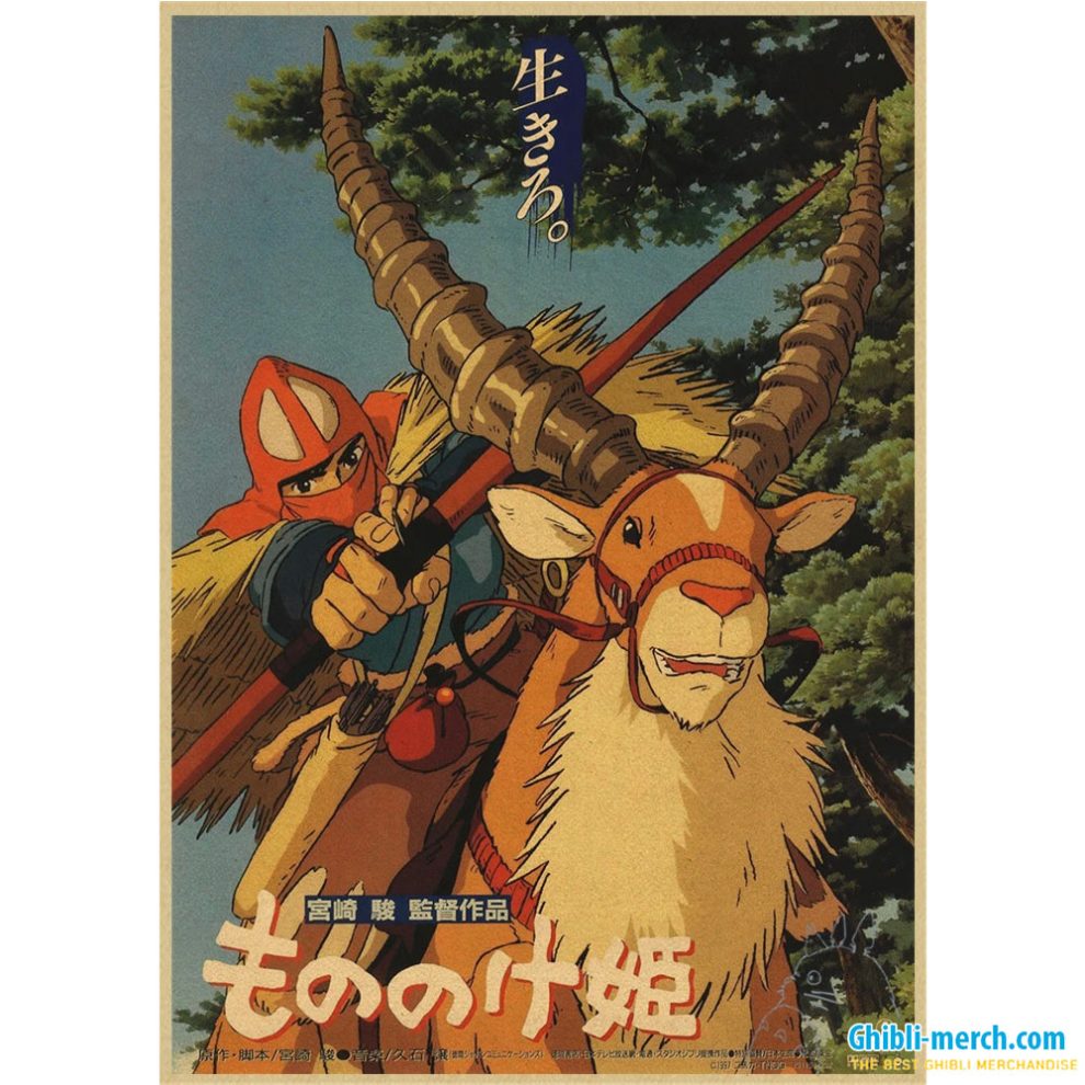 Princess Mononoke Home Decor Vintage Poster (29 Colors) | Ghibli Merch ...